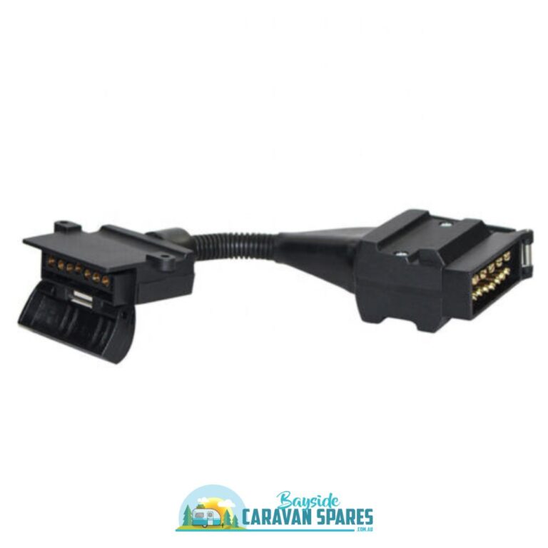 Trailer Caravan Adaptor 12 Pin Male Plug Flat to 7 Pin Female Flat ...