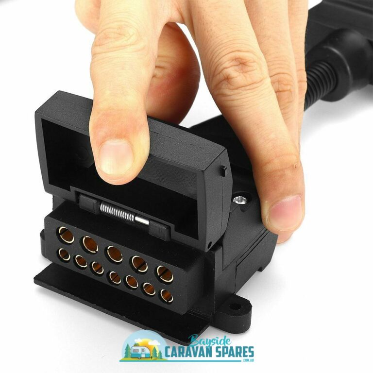 Trailer Caravan Adaptor 7 Pin Male Plug Flat to 12 Pin Female Flat ...