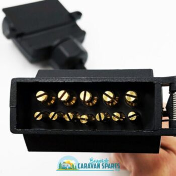 Trailer Caravan Adaptor 12 Pin Male Plug Flat to 7 Pin Female Flat ...