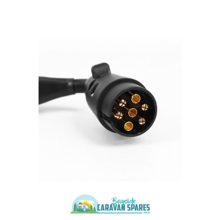 TRAILER CARAVAN ADAPTOR 7 PIN MALE ROUND PLUG ROUND TO 12 PIN FEMALE ...